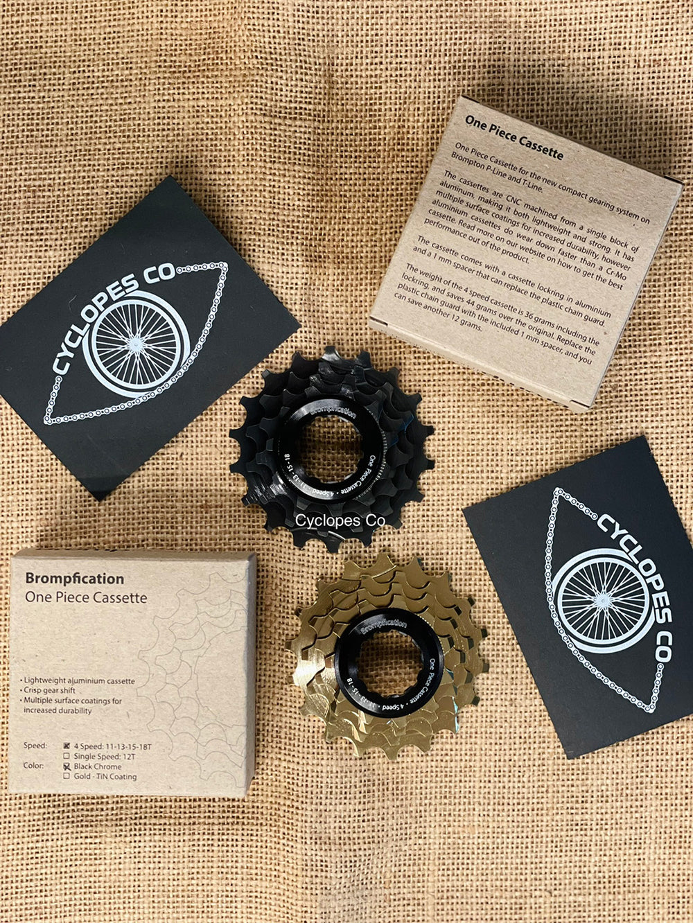 Brompfication 1-Piece Cassette for Brompton P and T-Line – Cyclopes Co